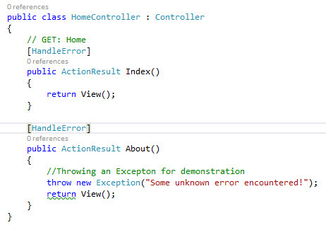 HandleError Action Filter In ASP.NET MVC ~ IT Tutorials with Example