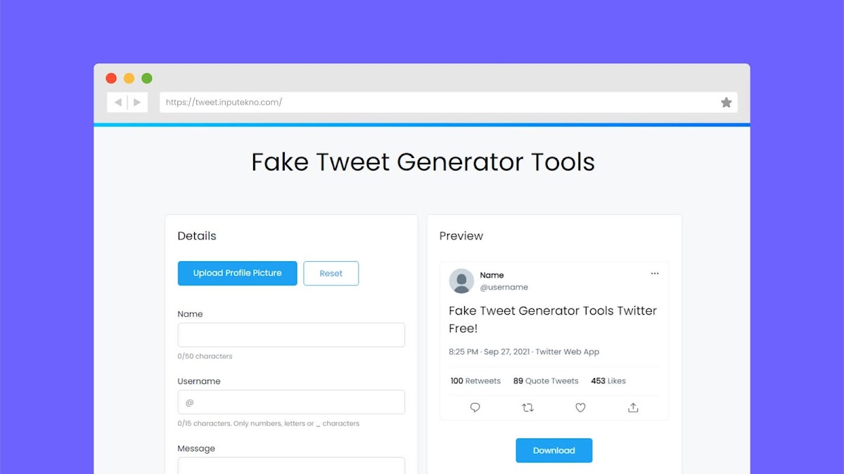 Cara Membuat Fake Tweet Twitter di Android - InpuTekno
