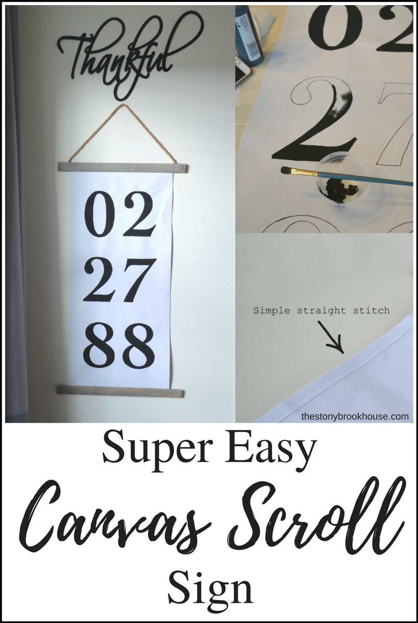 Super Easy Canvas Scroll Sign | The Stonybrook House