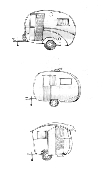 tam's little illustration diary: caravans