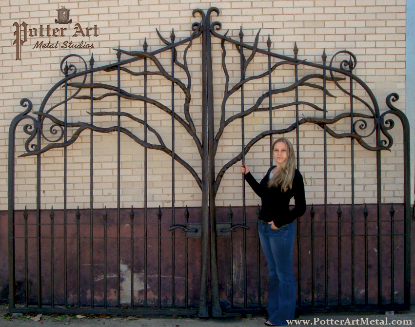 Potter Art Metal Studios: Wrought Iron Tree Gates