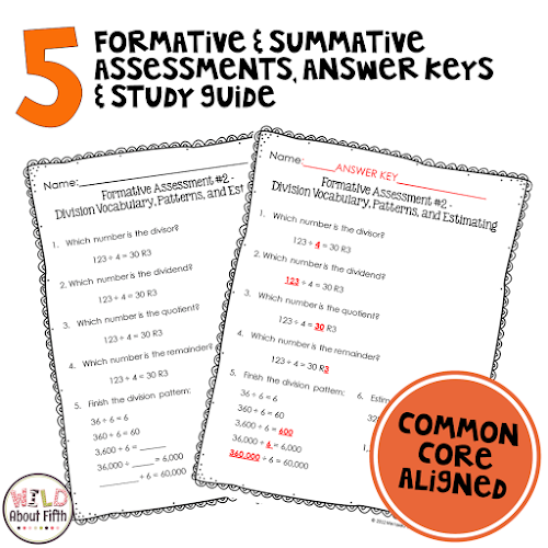 Long Division Assessments for 4th, 5th and 6th Grade Students | Wild ...