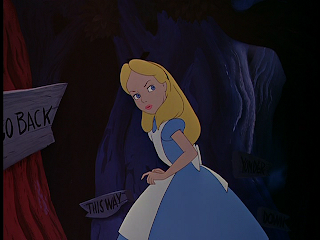 Vintage Disney Alice in Wonderland: Alice Looking Over Shoulder Drawing
