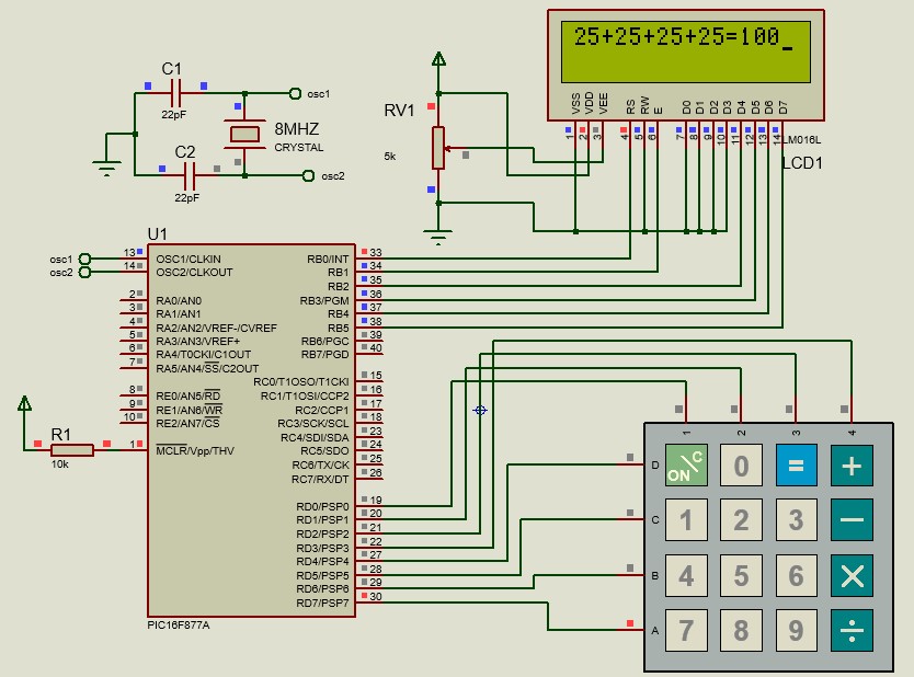 4x4 Keypad Calculator Keypad Interfacing With Microcontroller And