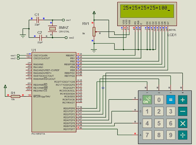 4x4 Keypad(calculator keypad) interfacing with microcontroller and ...