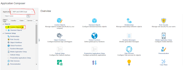 Oracle Application Oracle Fusion Application Composer How To Create A Custom Object And Page
