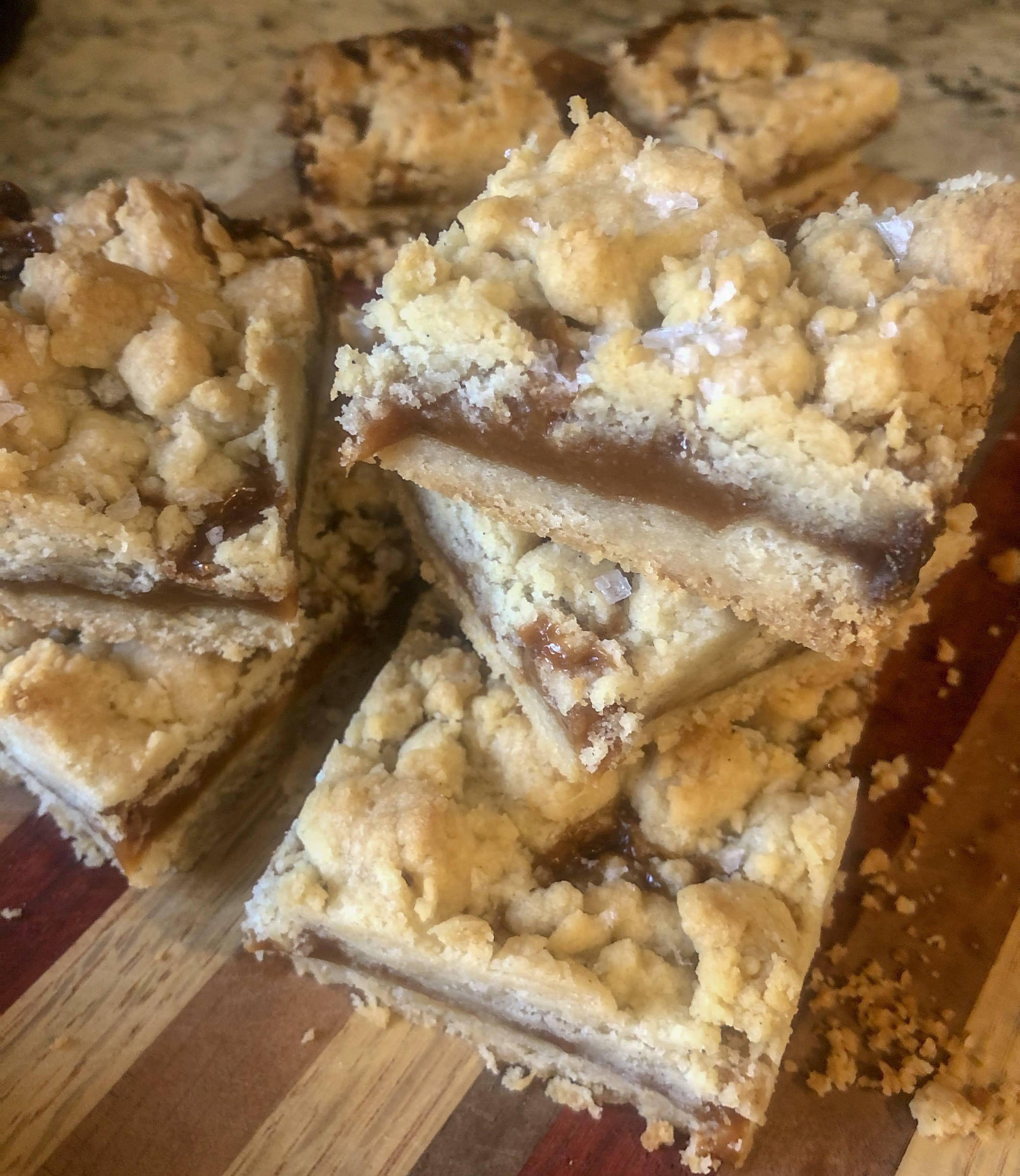 Bravely Baking: Salted Caramel Shortbread Bars