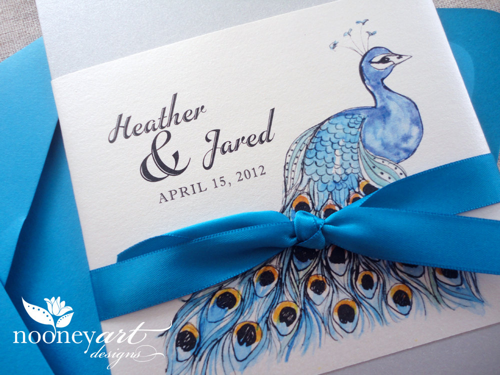 Great Ideas for the Busy Little Bride: Peacock Themed Wedding Invitations