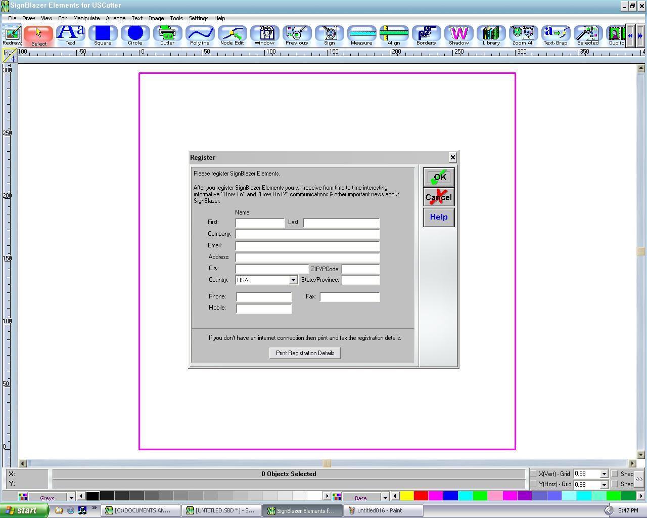 dreidimensionale: Vinyl Cutting Using SignBlazer