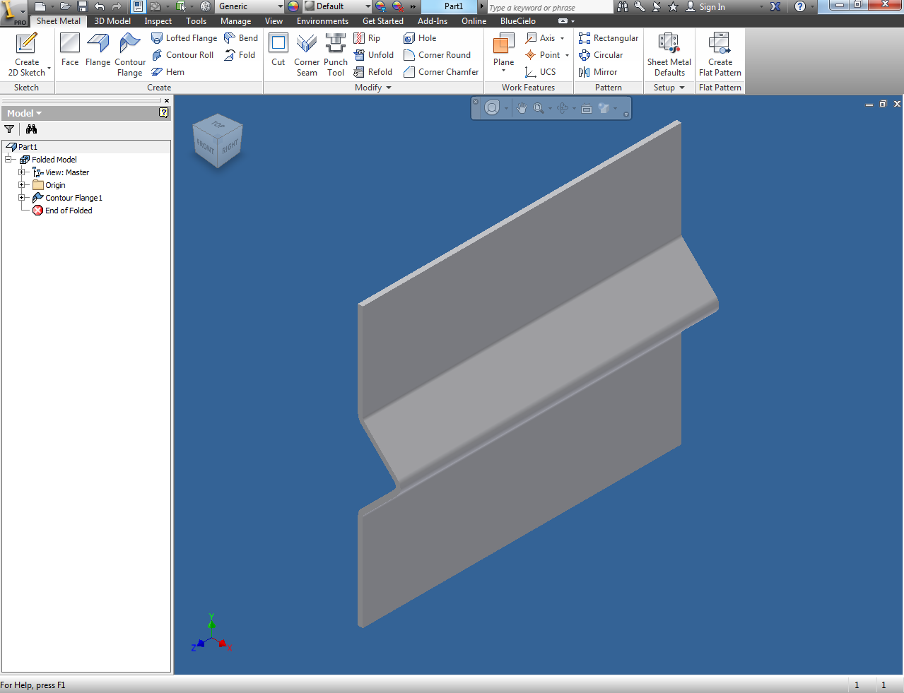 Inventor Topix Inventor 2013 Tutorial Sheet Metal Contour Flange