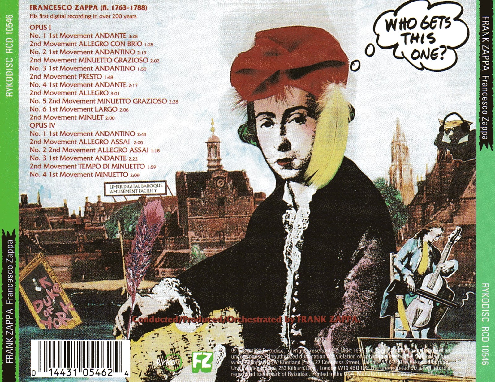 Classic Rock Covers Database: Frank Zappa - Francesco Zappa (1984)