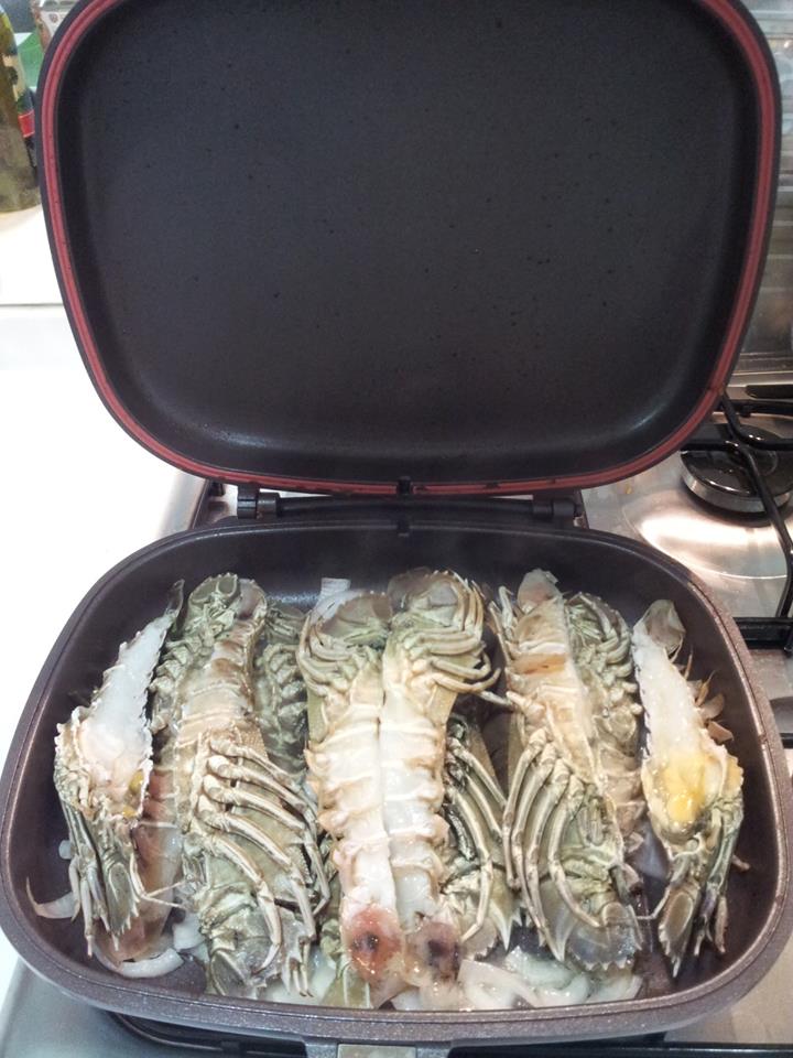 Sambal Chilli Crayfish/ Slipper Lobster cooked using Happycallpan ...