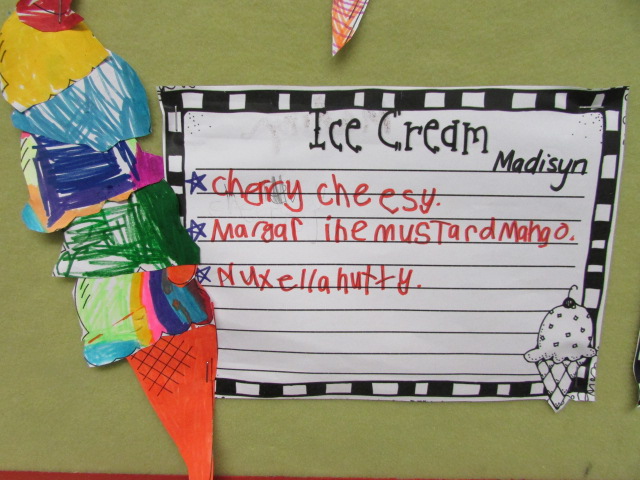 Mrs Bizzy's Class Blog: Alliteration Ice Cream Flavours