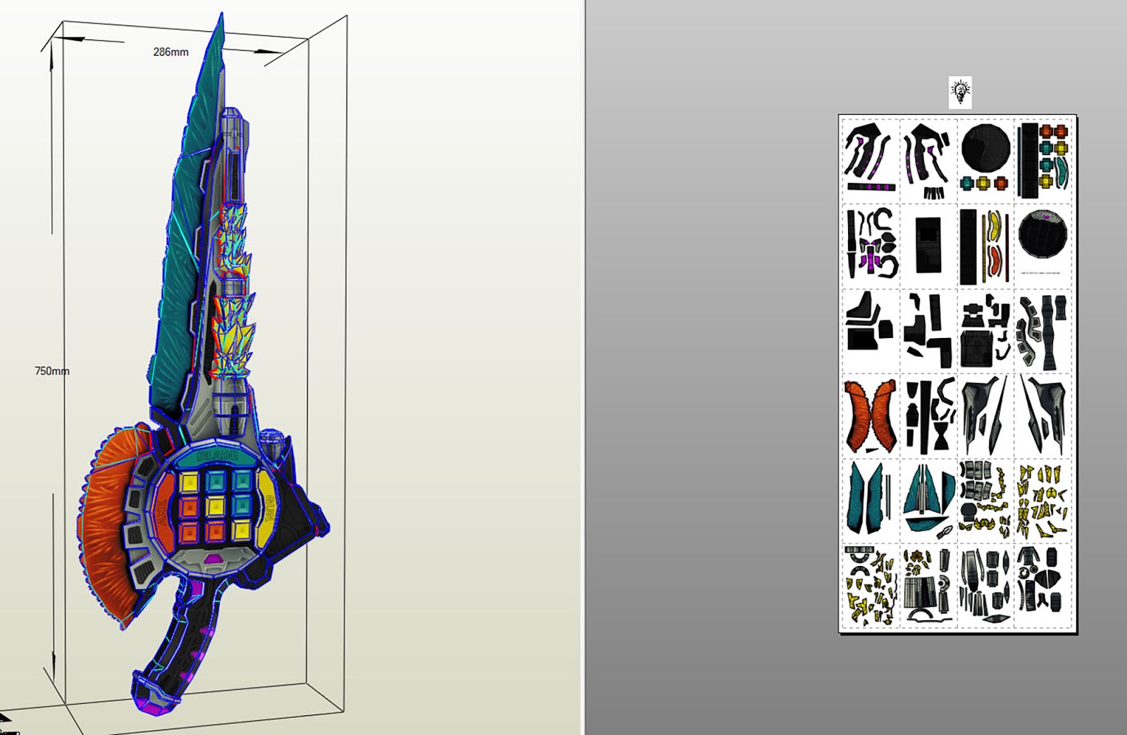 Gashacon Key Slasher Kamen Rider Ex-aid Papercraft/Foam Crafting