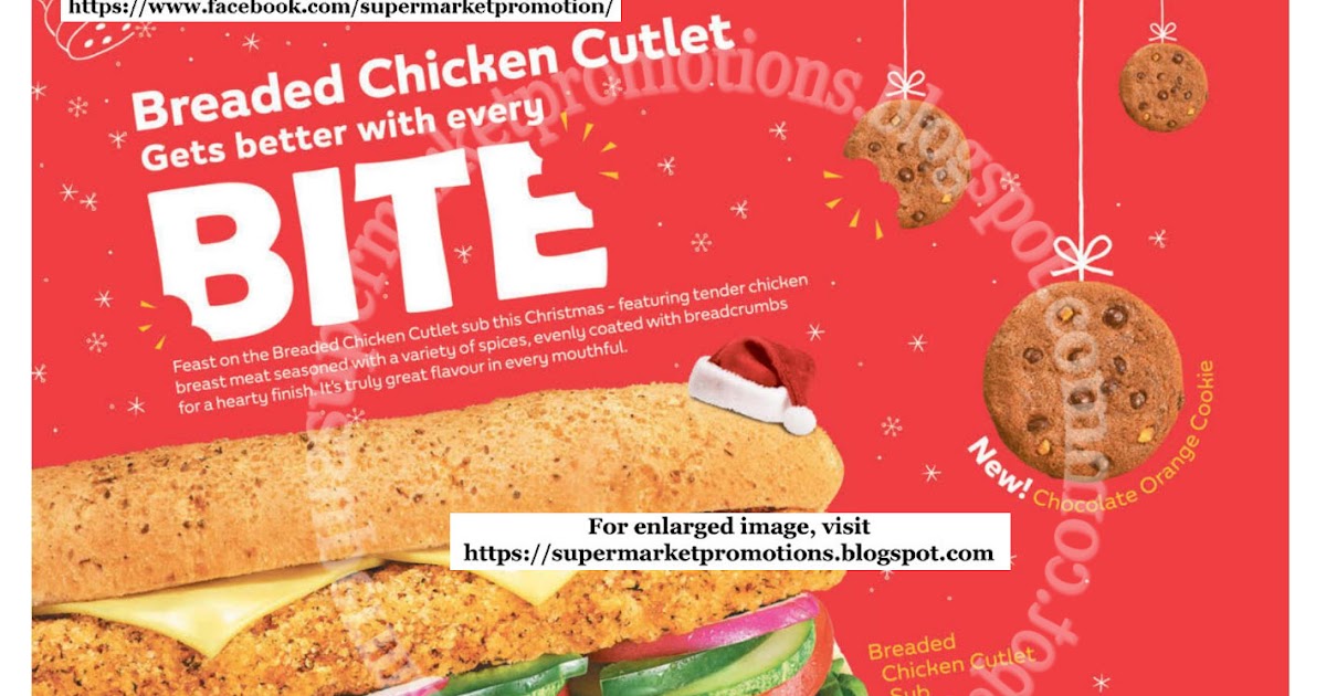 Subway Christmas Deals 20 December 2019 ~ Supermarket Promotions