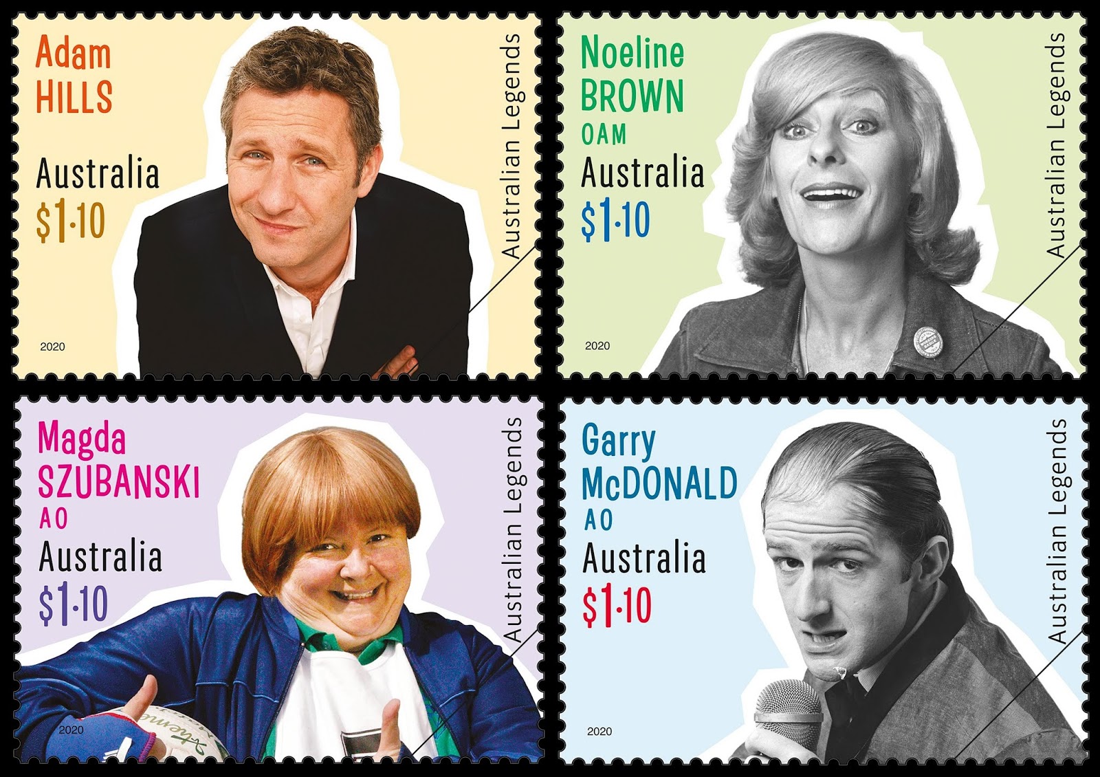 GULFMANN STAMPS WORLD: AUSTRALIA ~ Australian Legends of Comedy