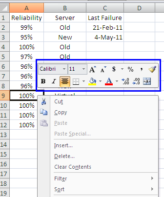 MS Excel made Easy: Mini Toolbar