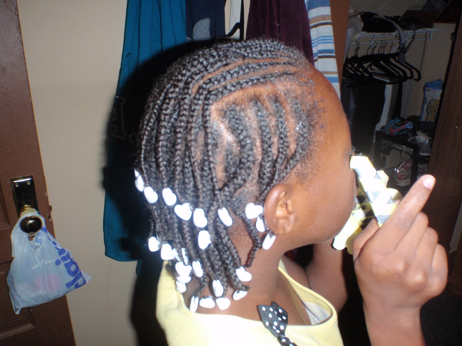 Curly Hair Princess: Simple cornrow style