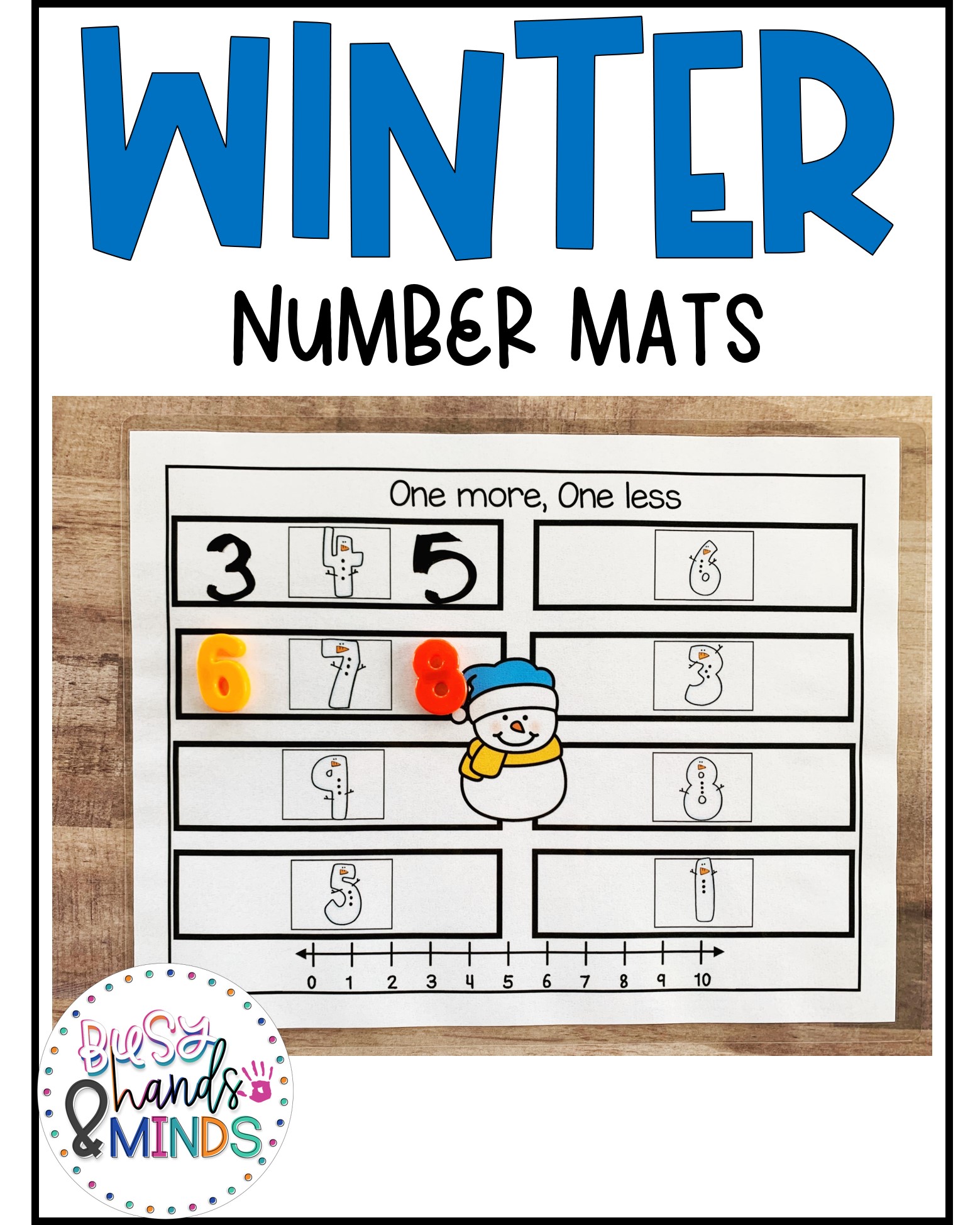Winter Number Mats for Preschool | Busy Hands and Minds