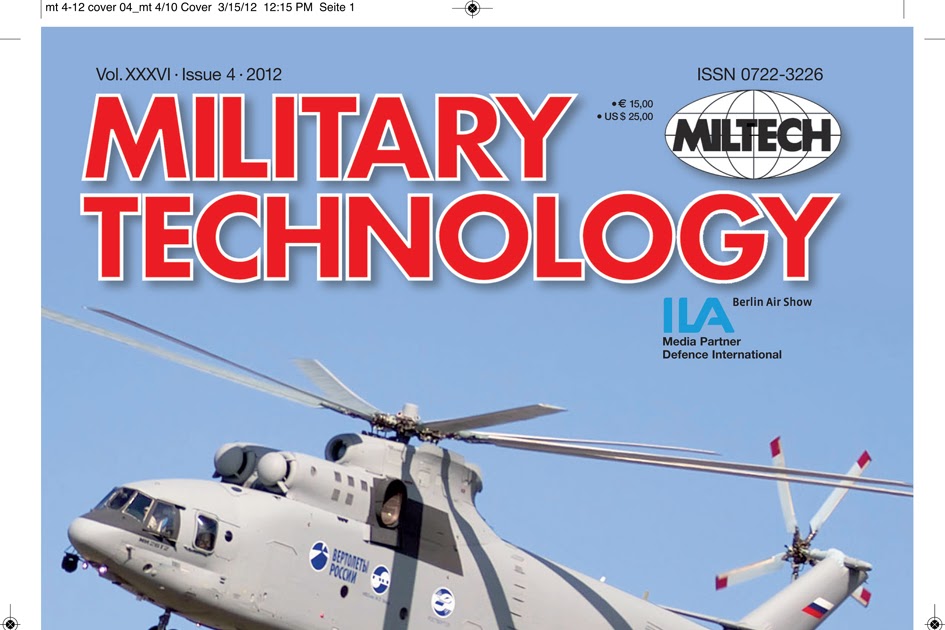 MILITARY TECHNOLOGY: MILITARY TECHNOLOGY 4/2012 Cover