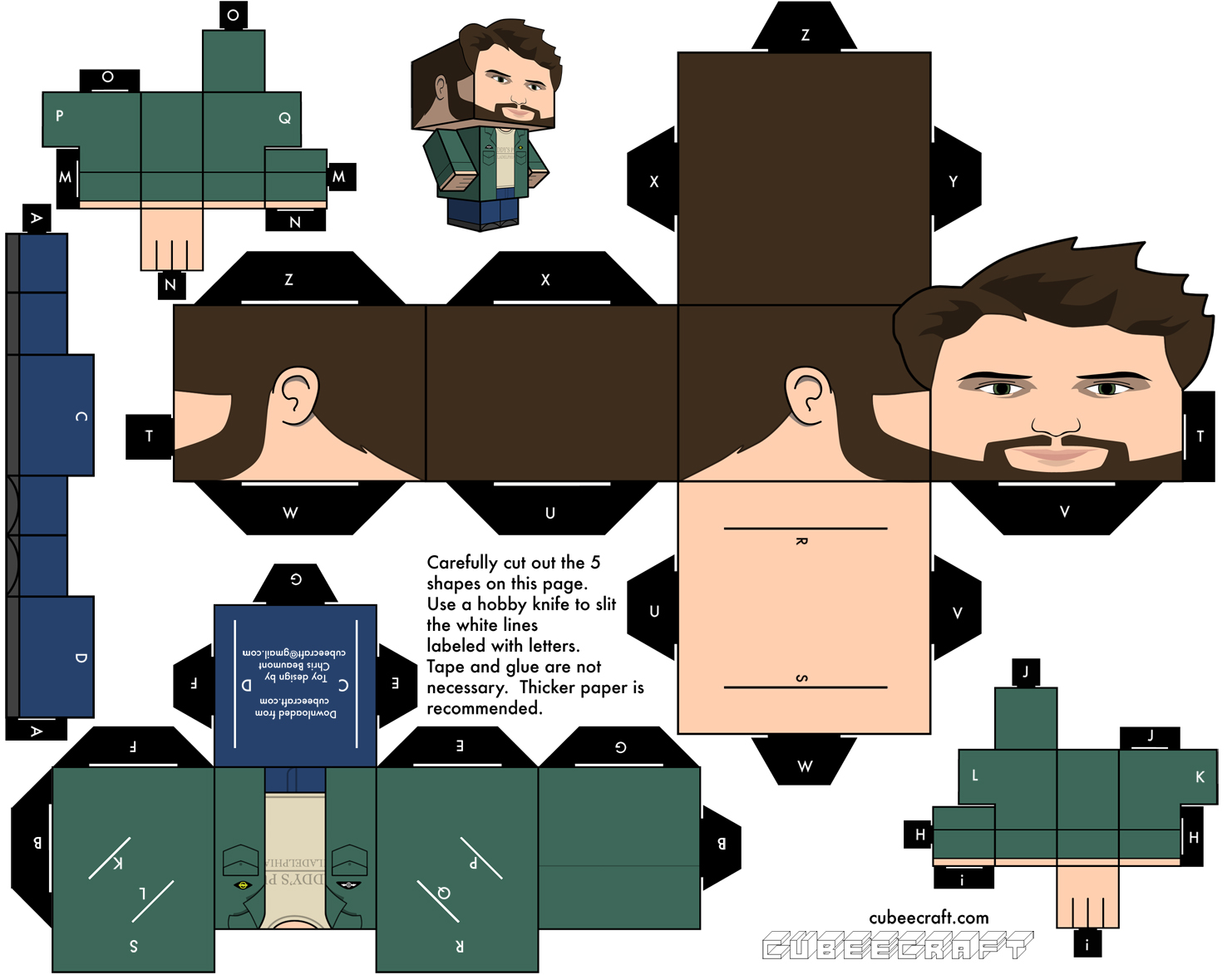 Adel's Book: Cube Paper Craft Some Cute Characters