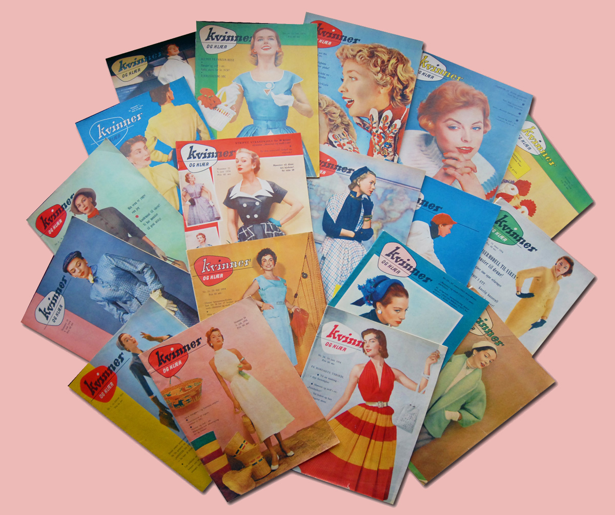 Kattens mjau: Kvinner og klær - Magazines from the 50s