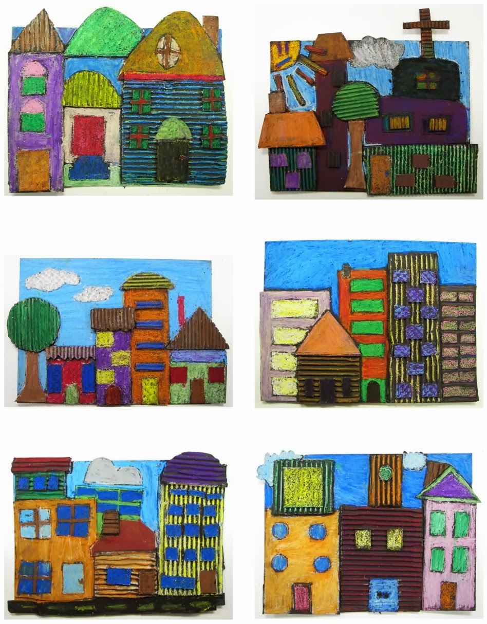 The Rolling Artroom: Cardboard Cityscapes 4th-6th Grade