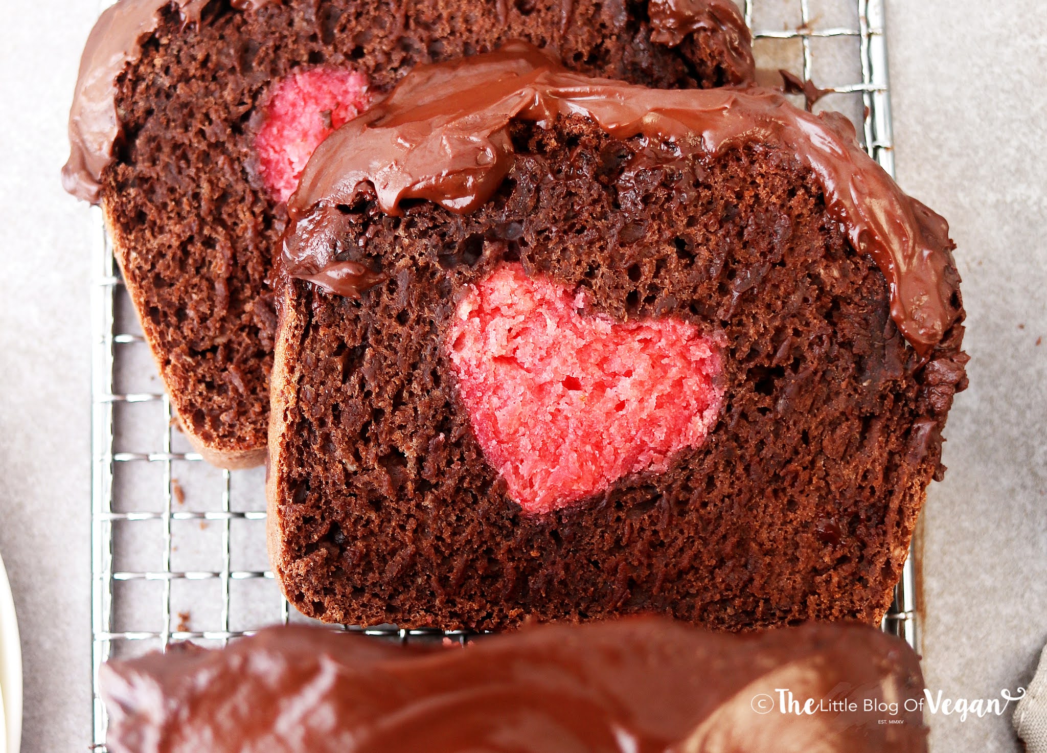 Hidden Heart Chocolate Cake - The Little Blog Of Vegan
