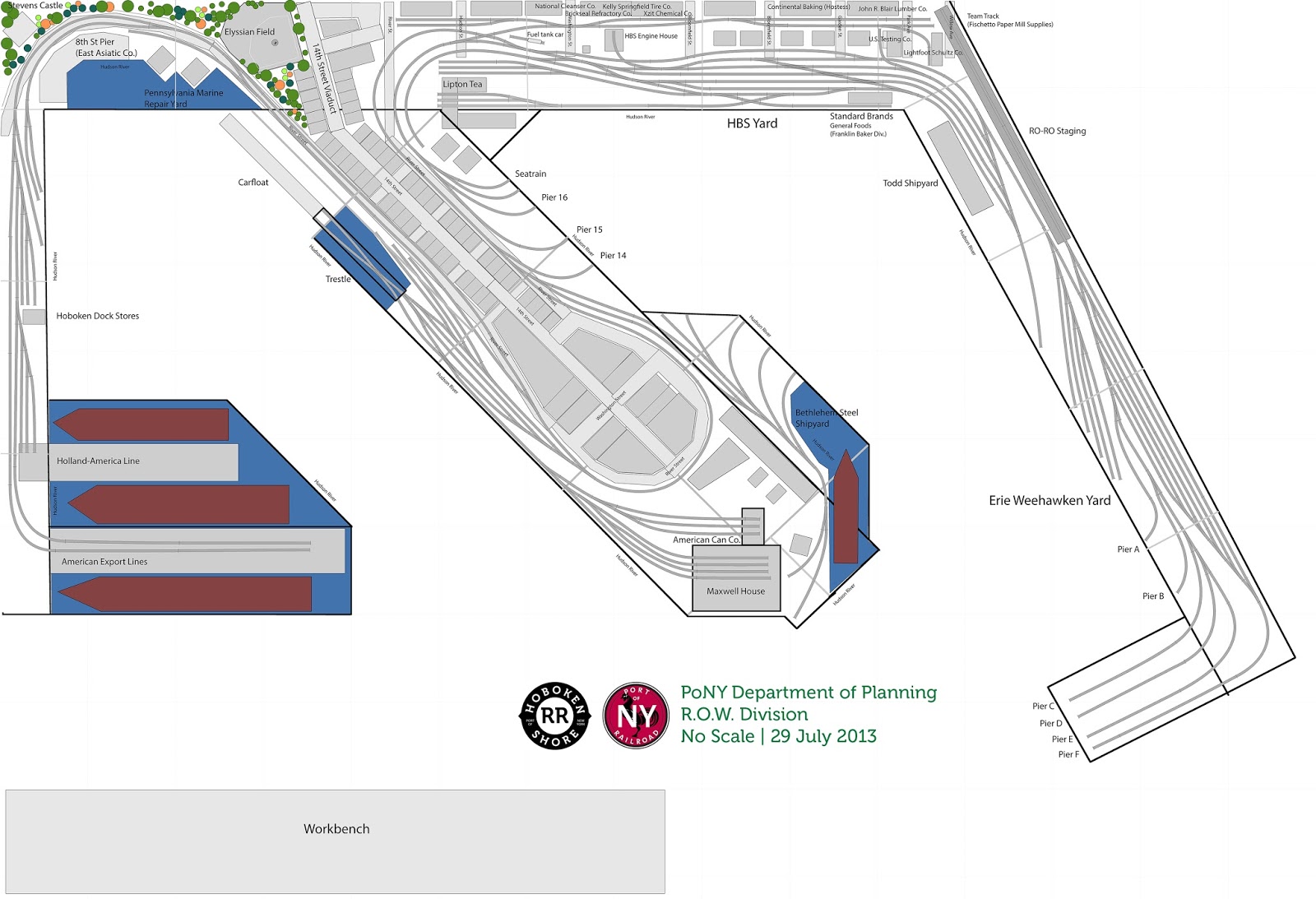 Port of New York Railroad: Layout Plans