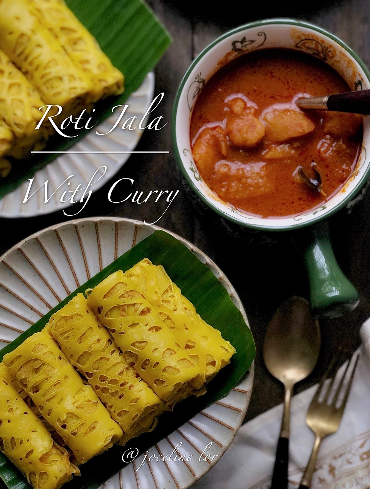 Butter . Flour & Me 爱的心灵之约: 姜黄网糕（Roti Jala）