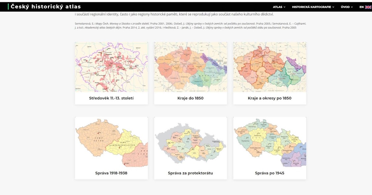 Historické mapy online - konečně! Český historický atlas...