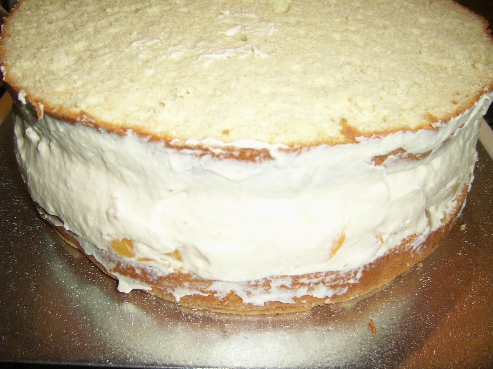 irenafoods: Peaches,vanilla and cream cake - Tort cu persici ,vanilie ...