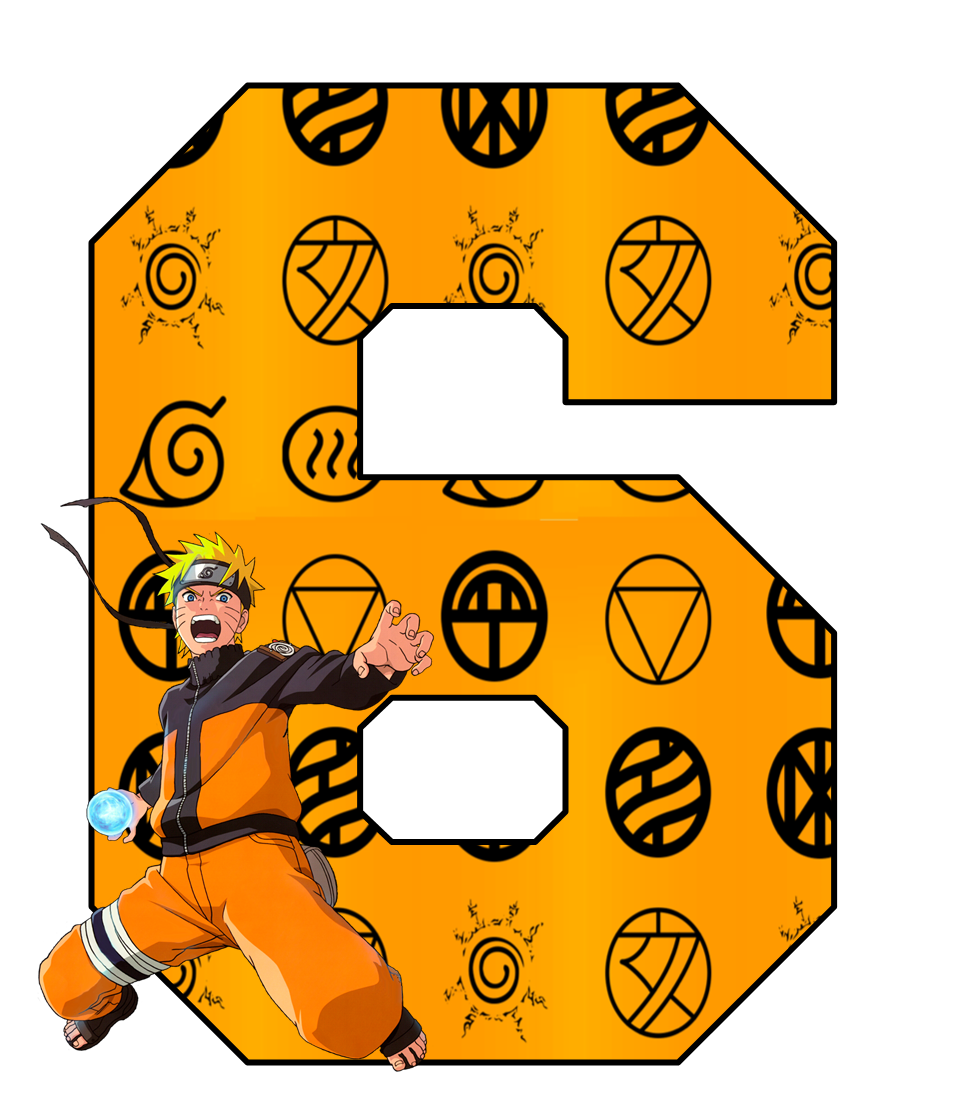 Kits imprimibles gratis : Números para imprimir Naruto