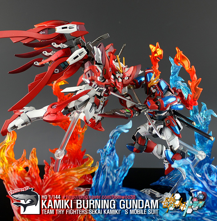 Custom Build: HGBF 1/144 Kamiki Burning Gundam