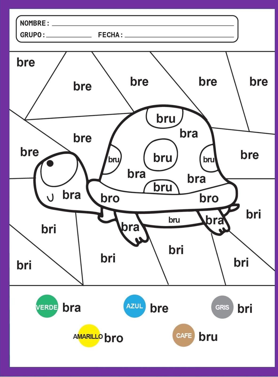 PRIMER CICLO STUFF: SÍLABAS TRABADAS: br/bl