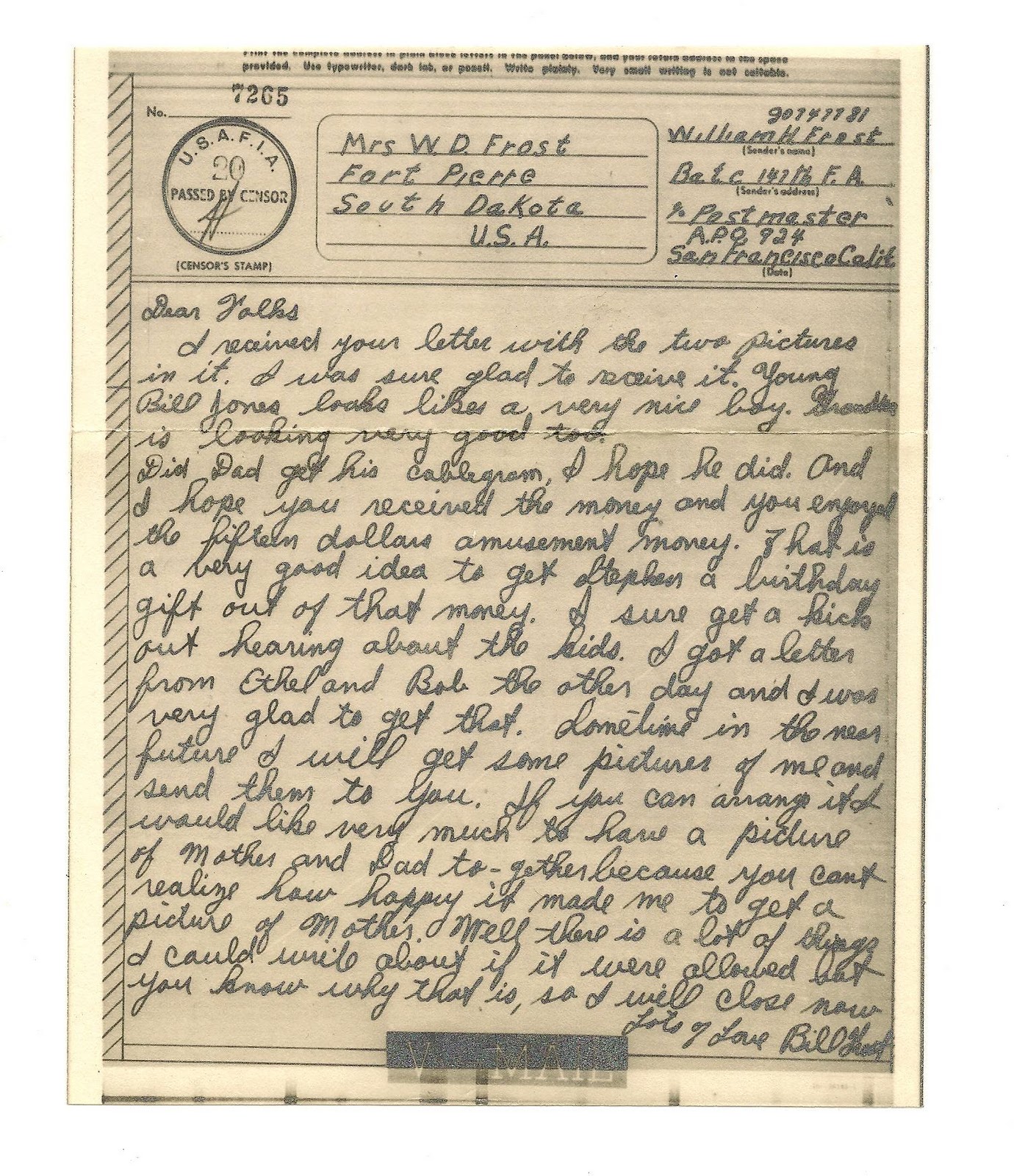Shades of Frost: Letters Home WWII (1)