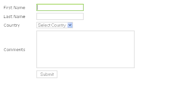How to highlight the form fields using css and jquery