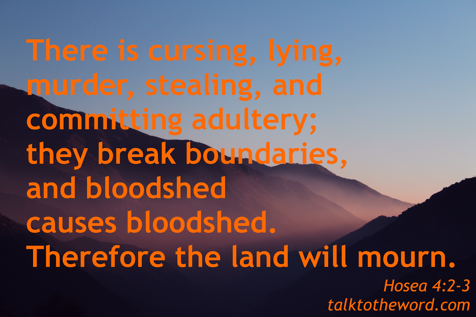 Hosea 4:2-3