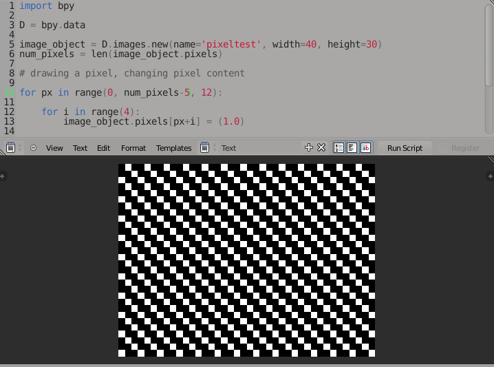 Blender Python: Adjusting image pixels internally in Blender with bpy