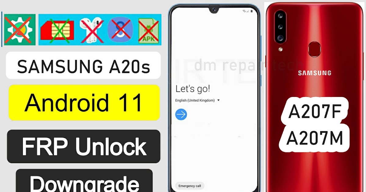 Samsung A20s Android 11 FRP Bypass U2 Google Lock - DM REPAIR TECH