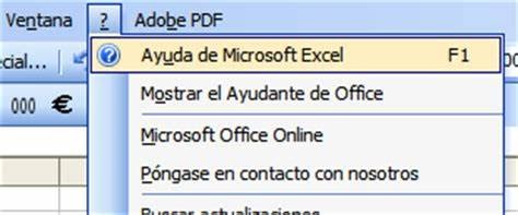 FORMA DE AYUDA EN EXCEL