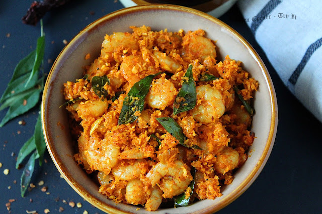 Chemmeen Thoran/ Prawns Coconut Stir Fry