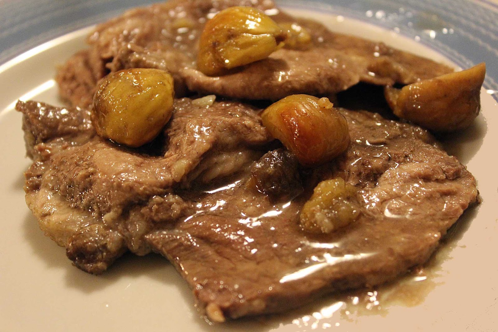 Le Ricette dei 5 Mondi: ARISTA CON LE CASTAGNE