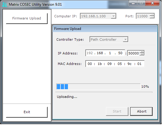 Matrix Cosec Device Firmware Updation