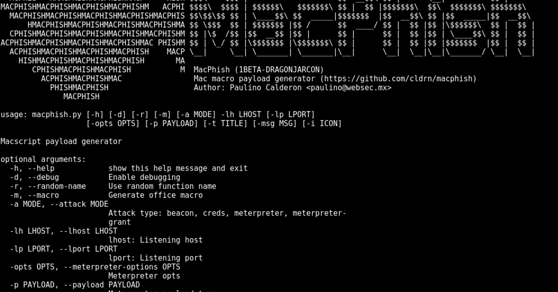 macphish - Office for Mac Macro Payload Generator - KitPloit - PenTest ...