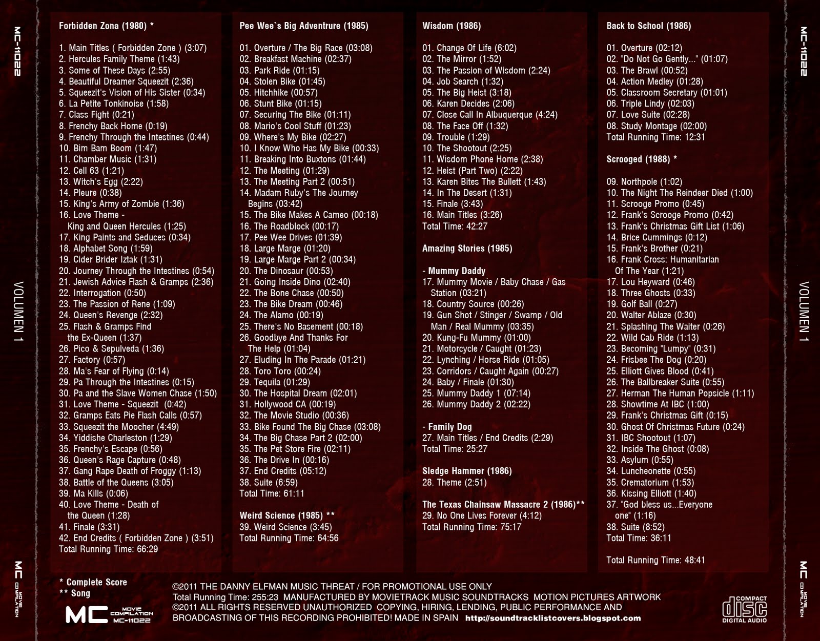 Soundtrack List Covers: The Danny Elfman Music Threat Vol.1 (Danny Elfman)