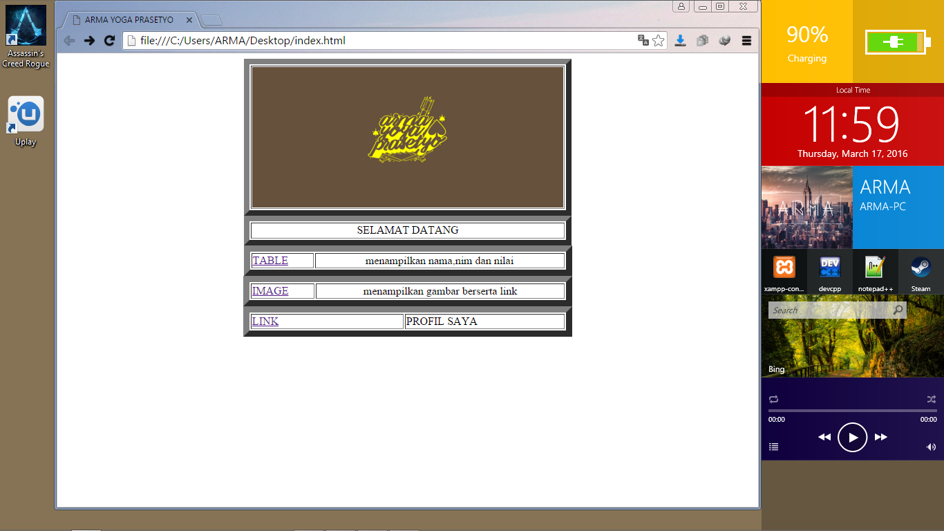 MEMBUAT TAMPILAN WEB SIMPLE HTML ~ Berbagai macam pengertian