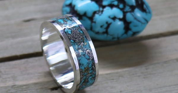 How to Make a Silver and Turquoise Inlay Ring / The Beading Gem