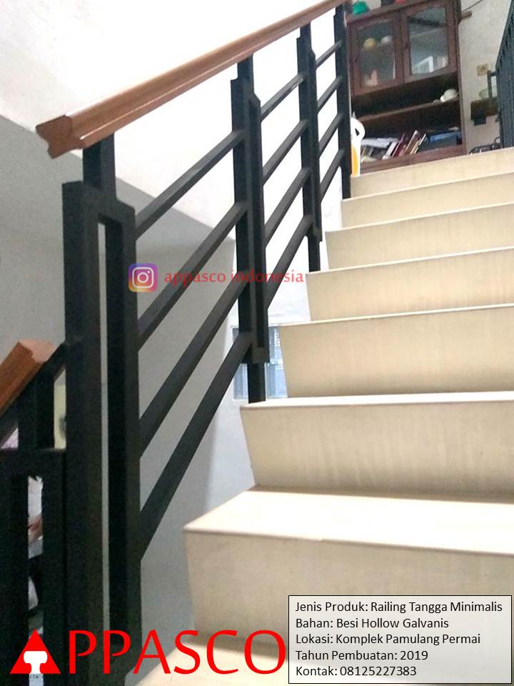 Railing Tangga Minimalis di Komplek Pamulang Permai – Railing Tangga ...