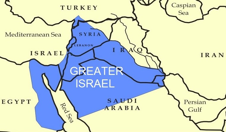 Begini Tampilan Peta Israel Raya, Eretz Israel atau Greater Israel yang ...